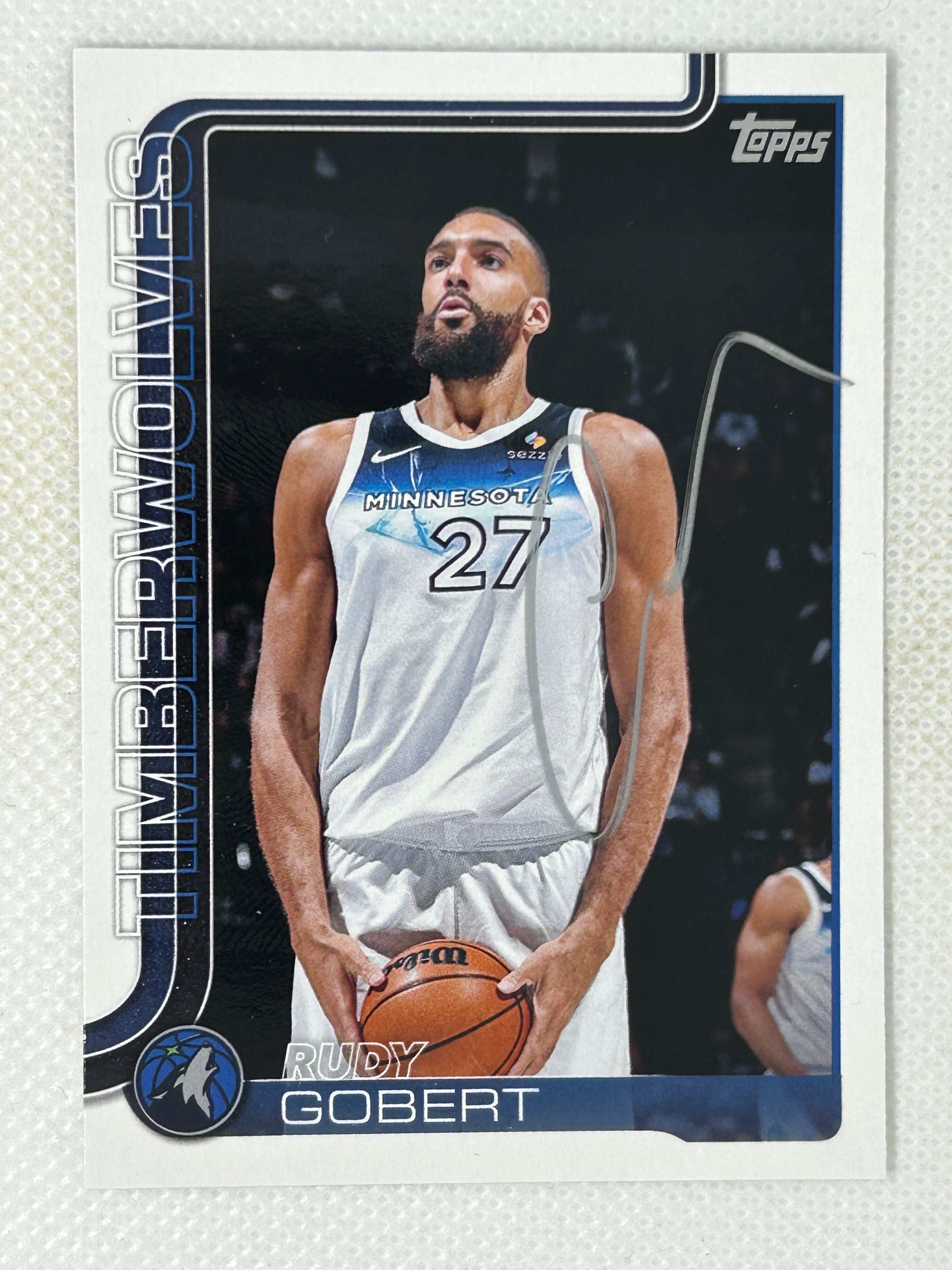 2025-26 Topps Basketball #111 Rudy Gobert Minnesota Timberwolves Signe ...